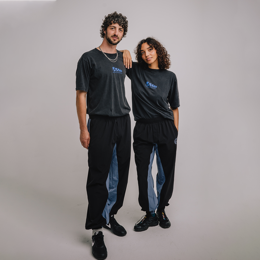 Cobalt Panelled Trackies | Dr. Banana